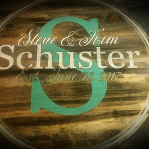 Wedding Table Sign. Custom Family Round Wooden Sign. - Etsy