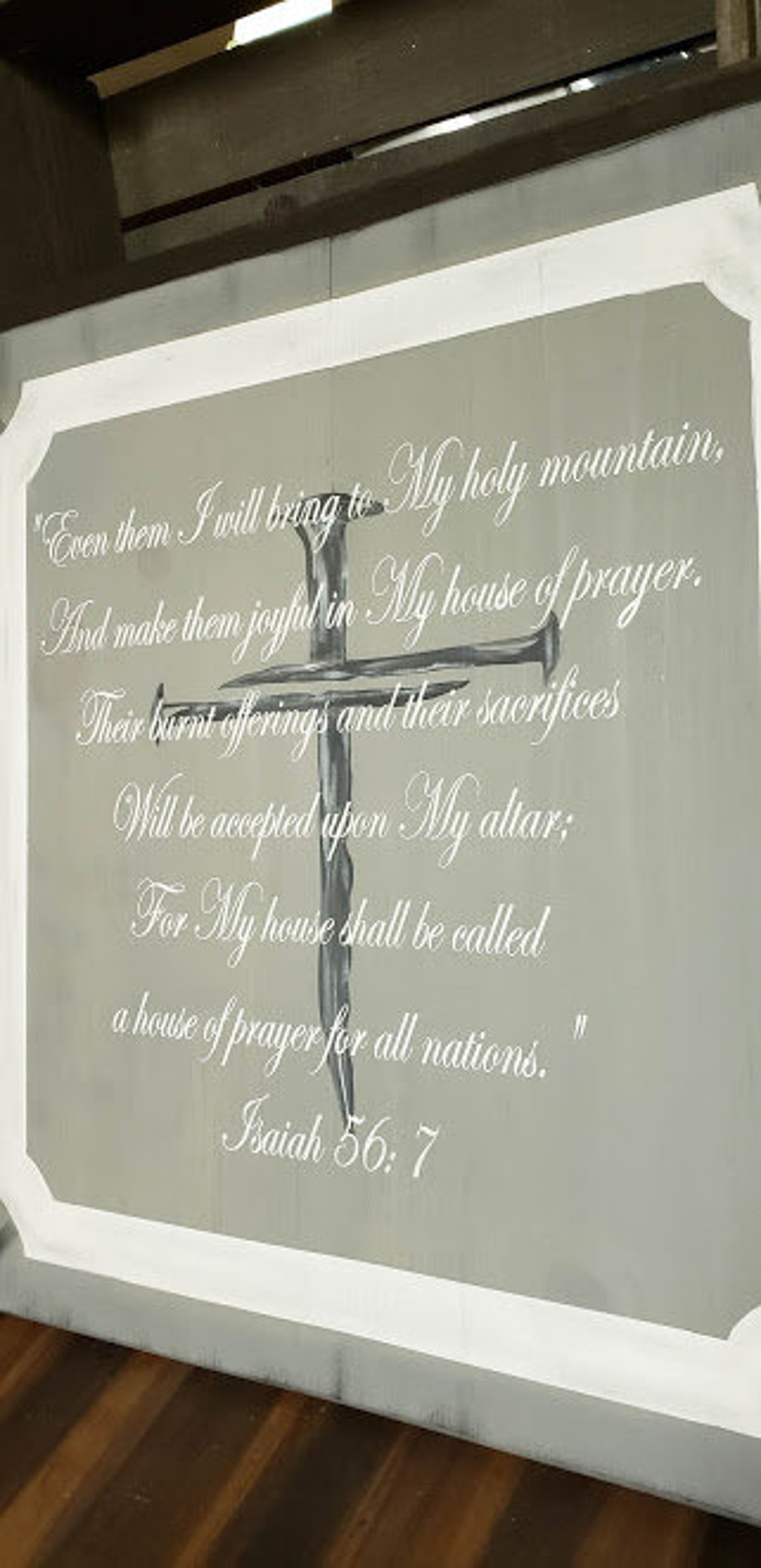 Scripture cross CUSTOM painted wood sign shipping included | Etsy