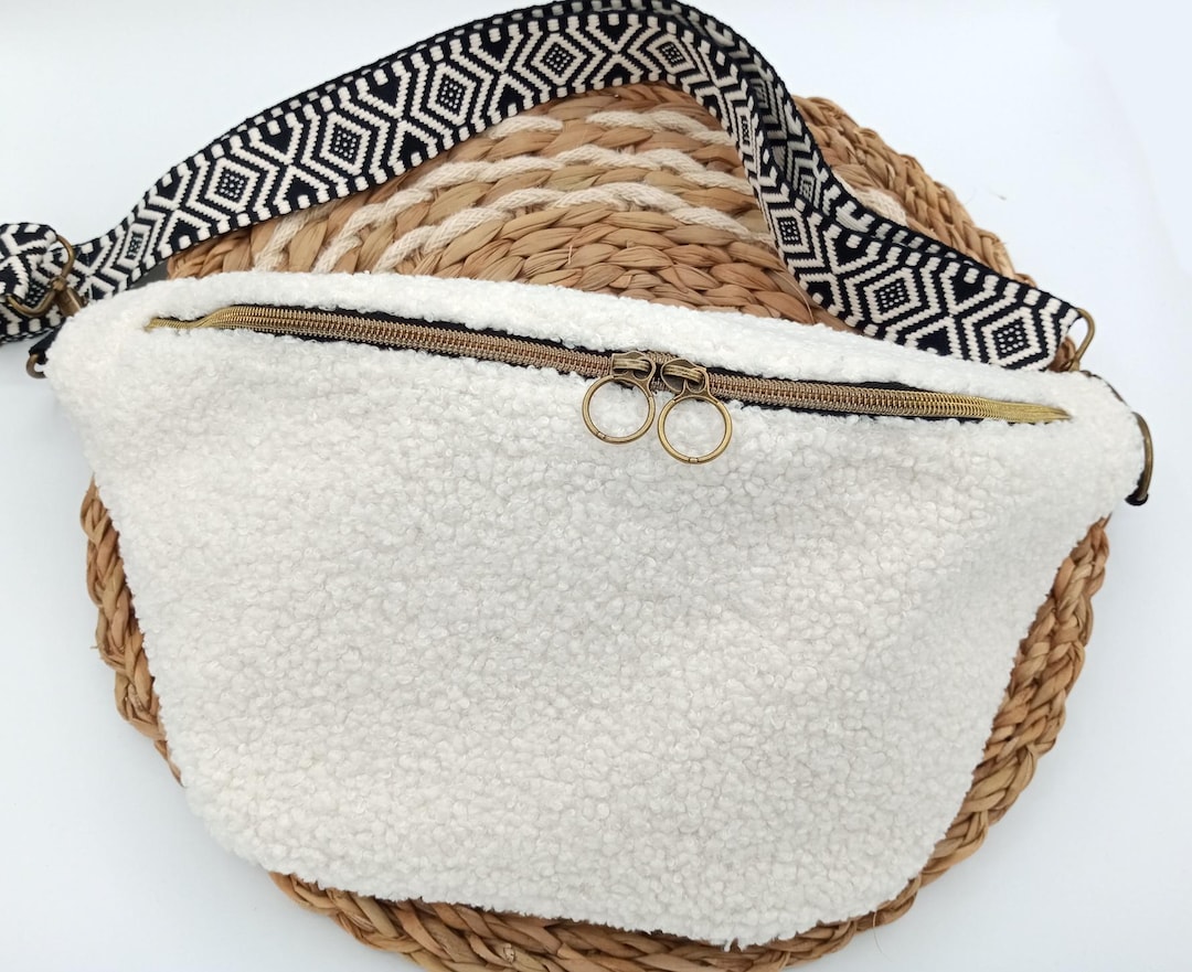 Furry Fanny Pack, 2 Sizes, Handmade, for Right or Left Handed, Ivory - Etsy