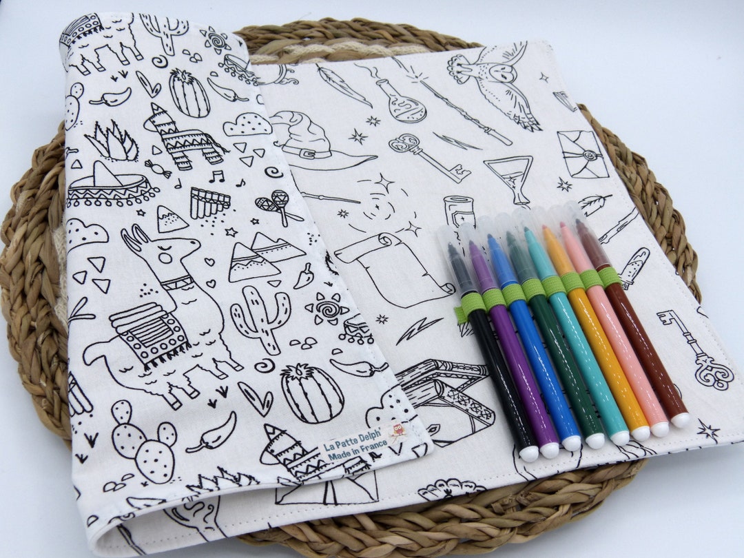 Colouring Board Table Set Colouring Fabric 2 Sides - Etsy