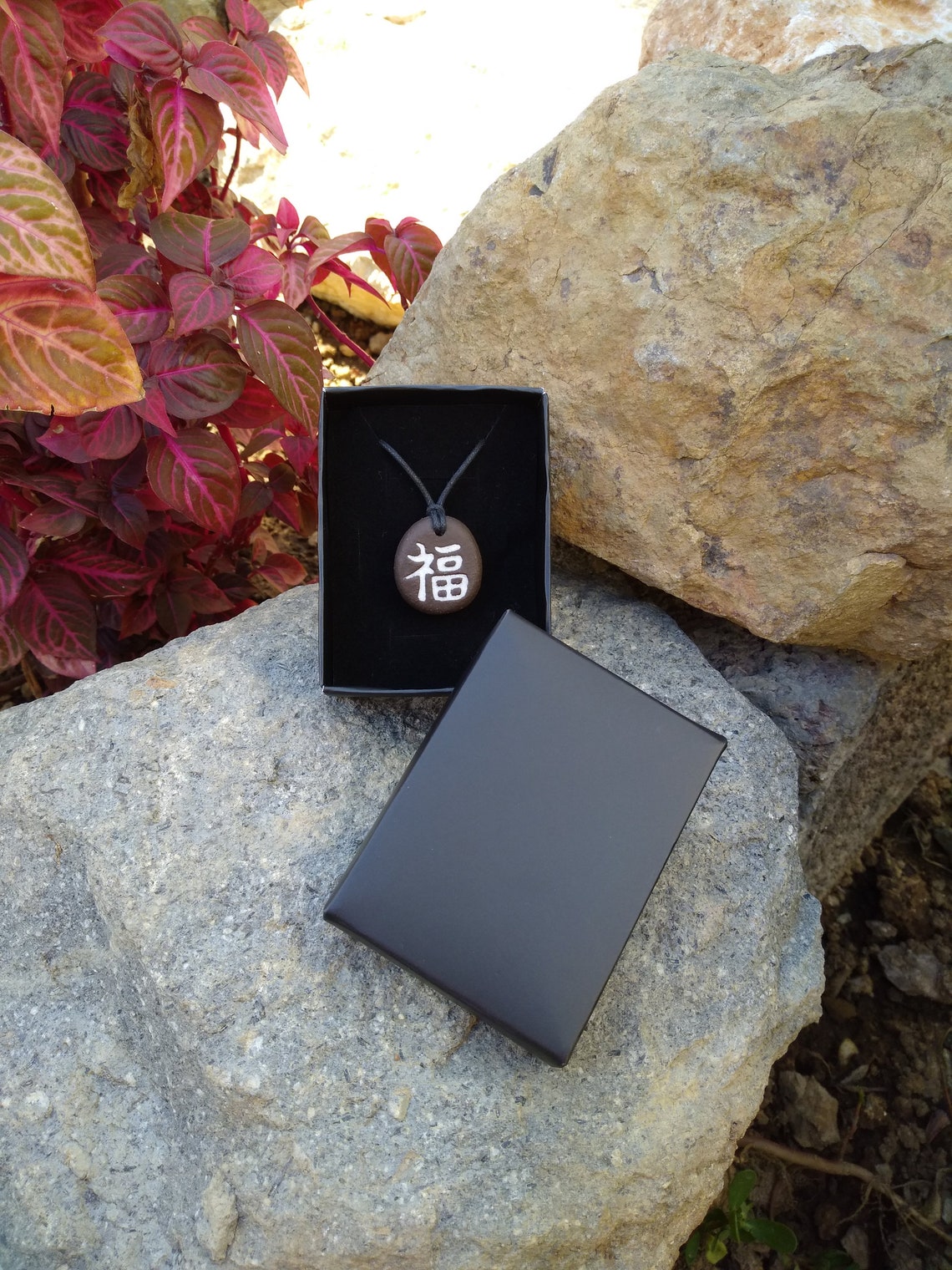 Japanese Heart Symbol Necklace Heart Kanji Pendant Valentine - Etsy