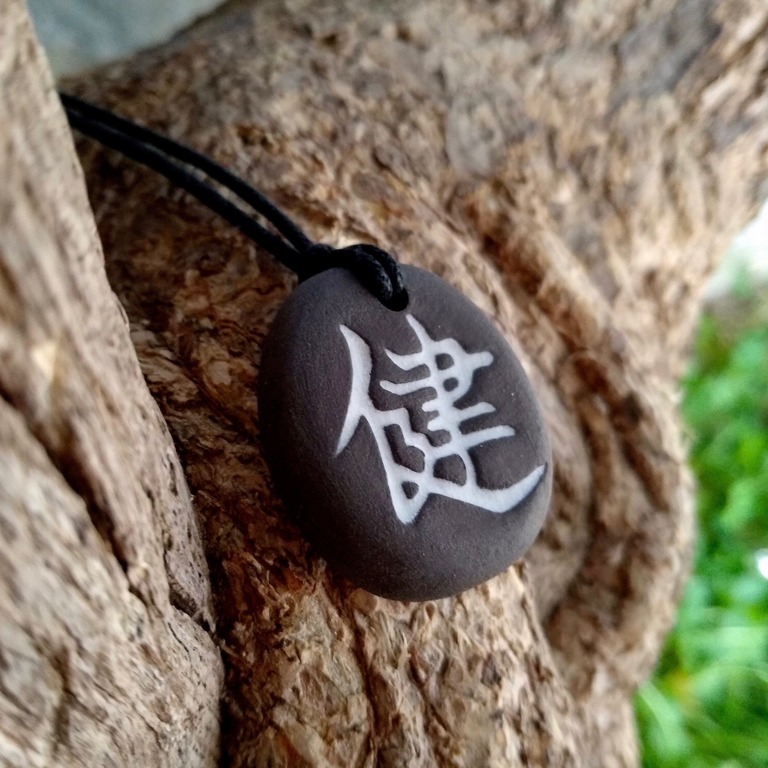 Health Japanese kanji symbol necklace healing necklace | Etsy