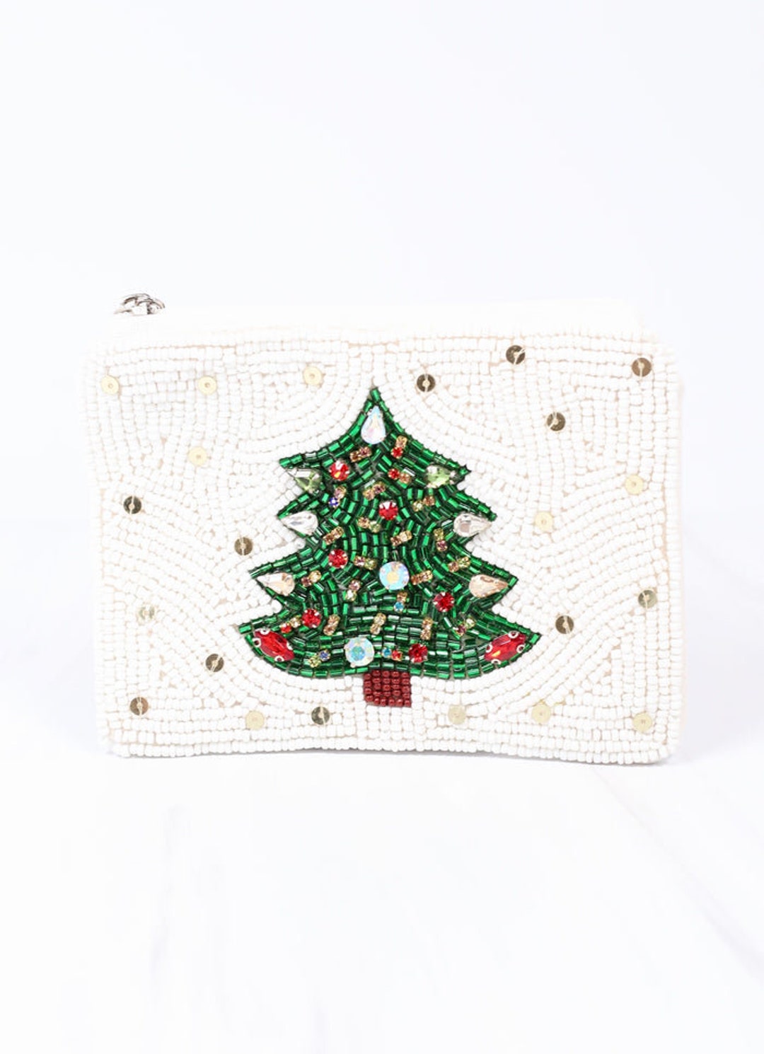 Christmas Tree Seed Bead Coin Purse, Boho Bags, Secret Santa Gifts - Etsy