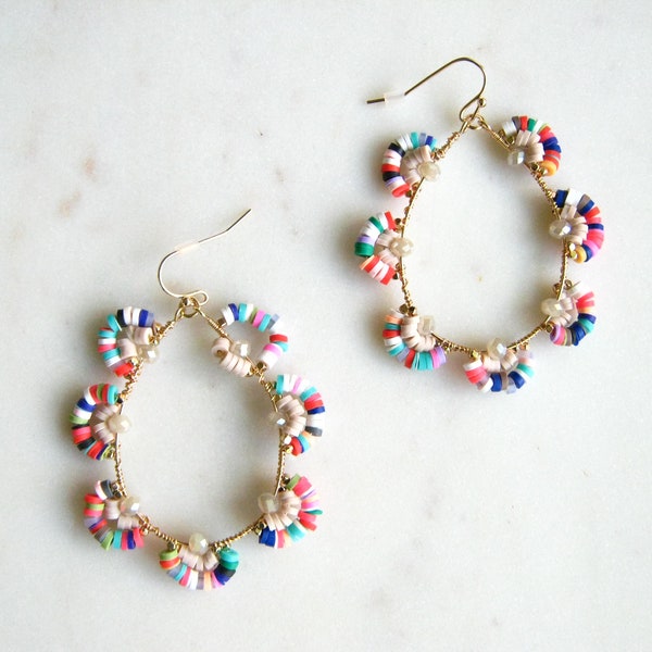 Large Colorful Earrings - Etsy