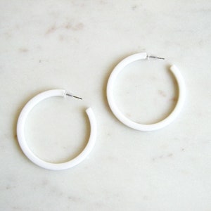 White Earrings - Etsy