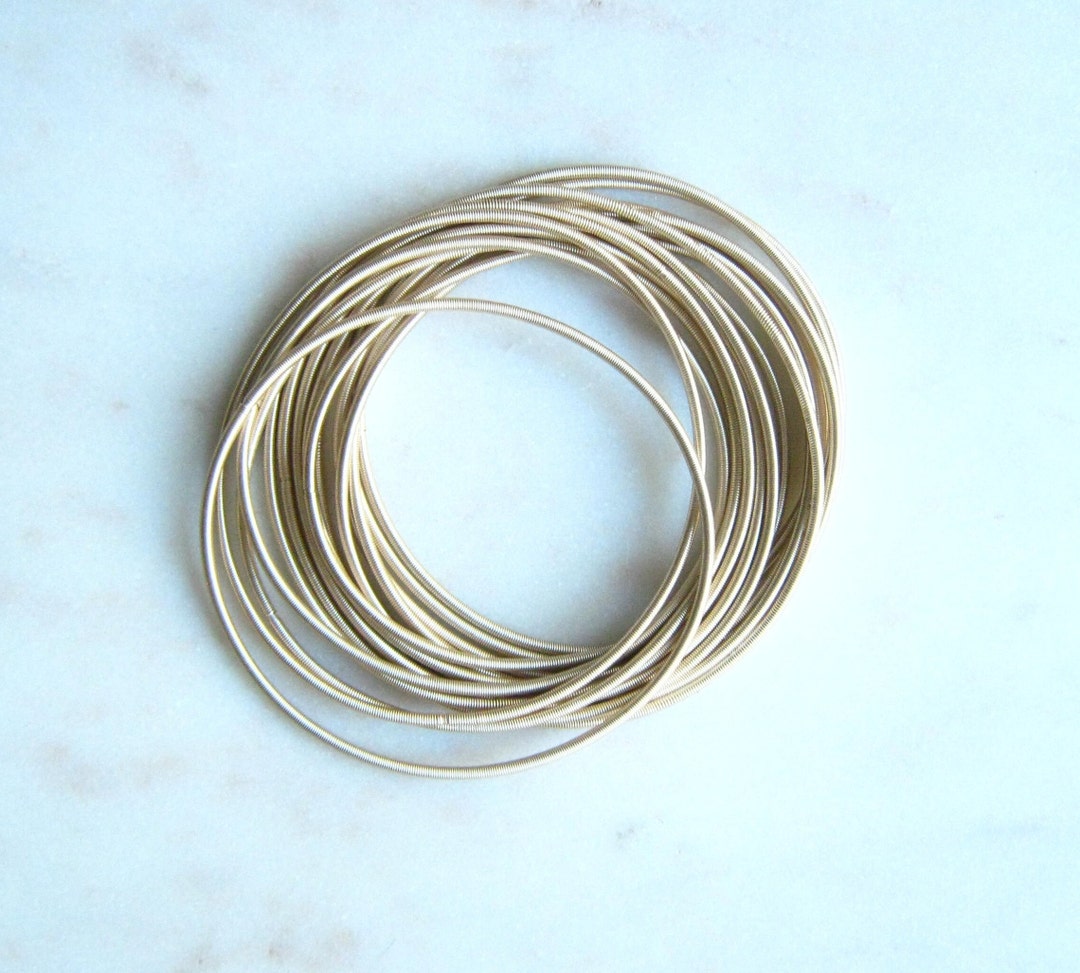 Gold Guitar String Bracelets - Set of 15 Bracelets, Bracelet Stacks ...