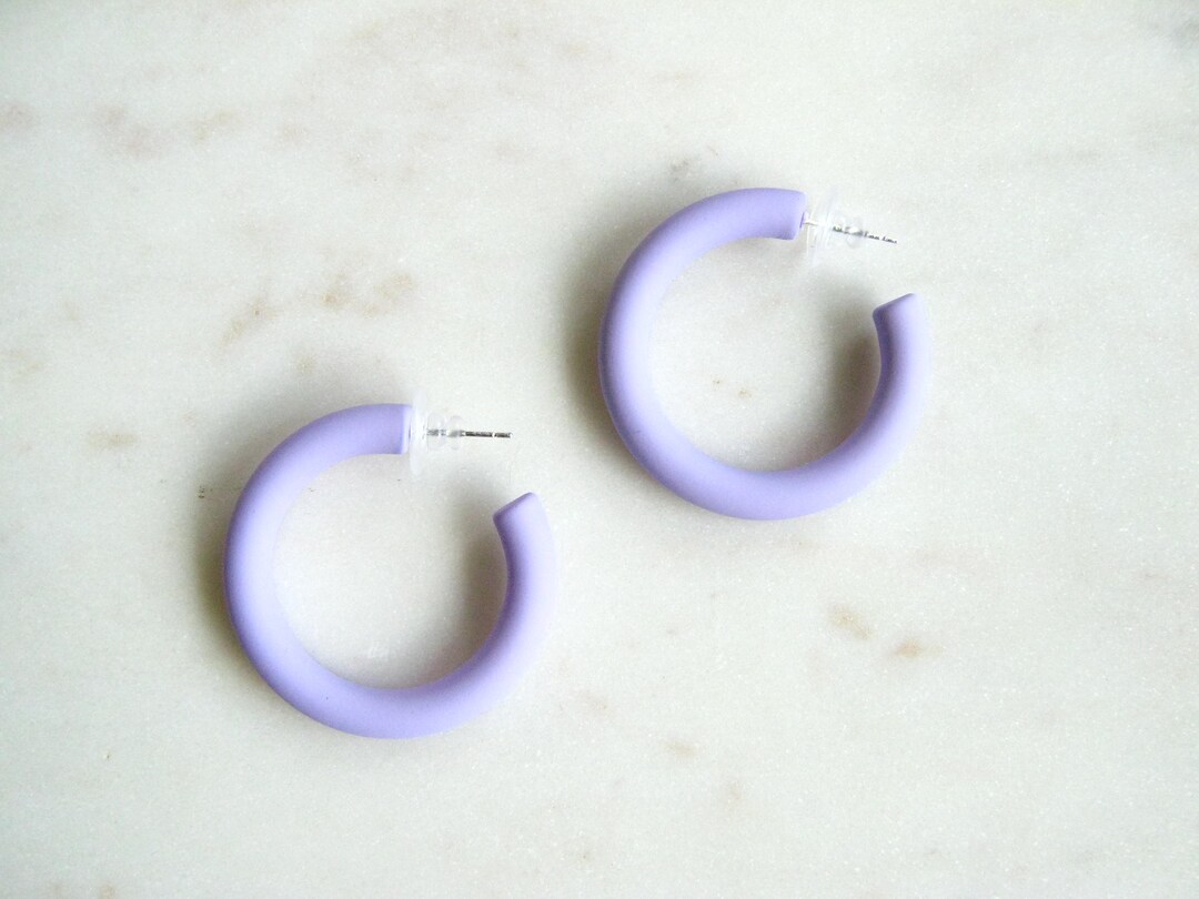 Lavender Hoop Earrings - Summer Earrings, Boho Earrings, Gifts for Her ...