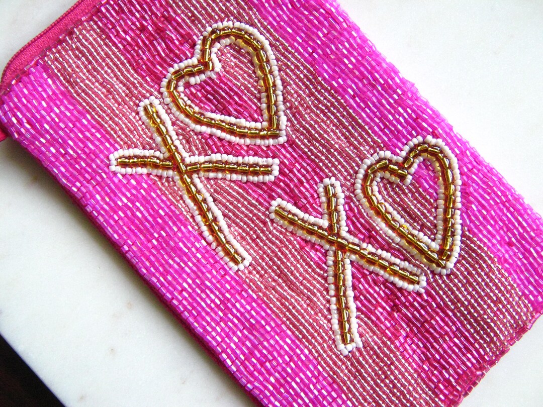 XOXO Seed Beaded Mini Purse Crossbody Bag, Beaded Handbags, Womens ...