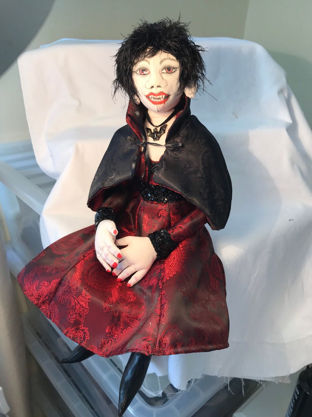 Female Vampire, Handmade Cloth Doll OOAK - Etsy