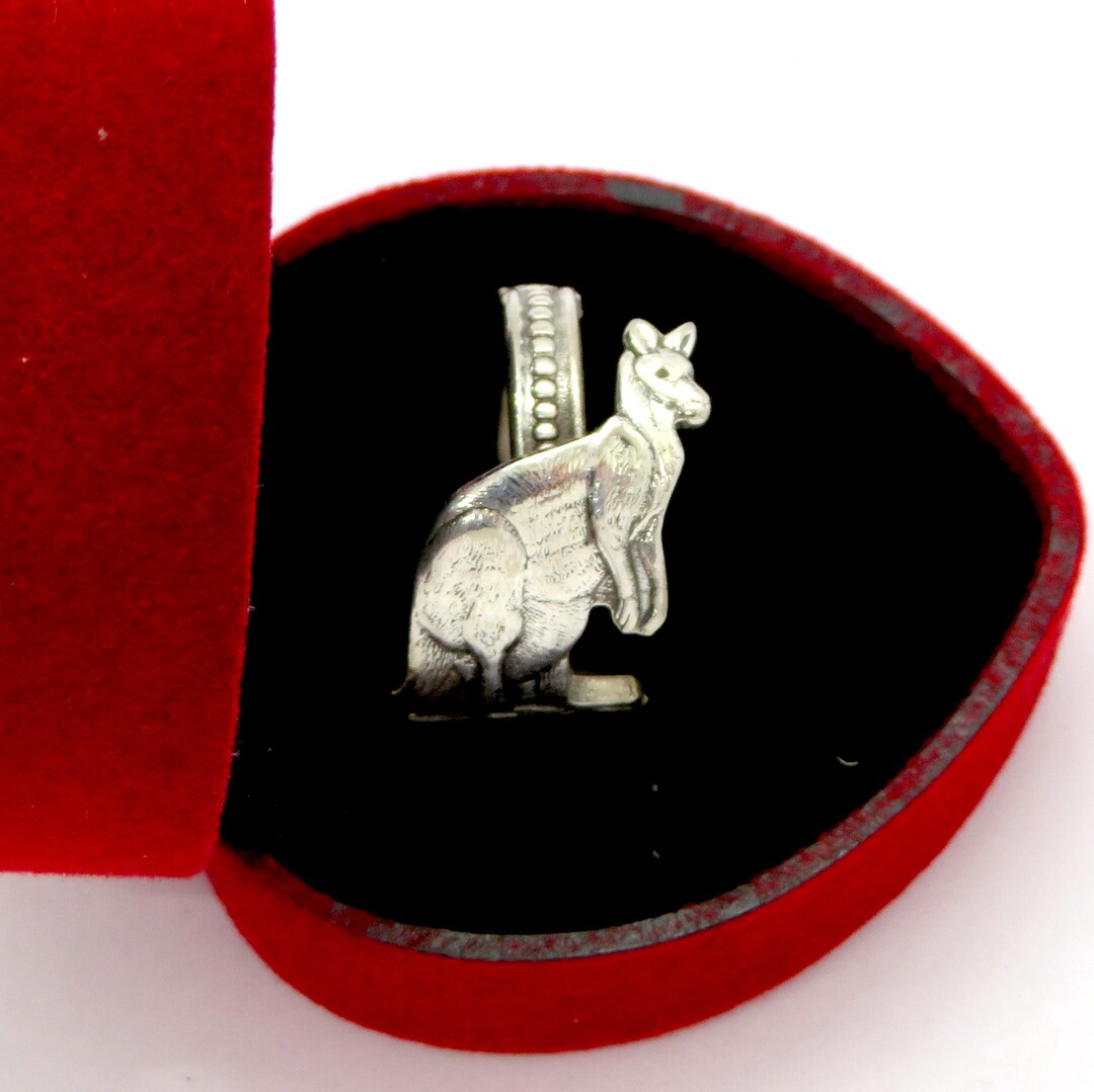 Kangaroo Silver Spoon Ring, Fun Silver Spoon Ring, Handmade Silver ...
