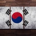 Triptych South Korea Flag hanging Rustic Worn Metal Wall Art | Etsy