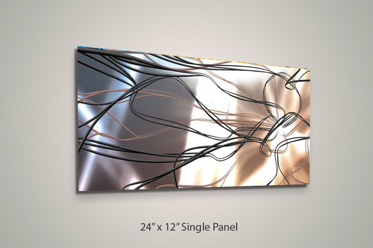 Silver Wire Modern Metal Wall Art Sculpture for Interior and | Etsy