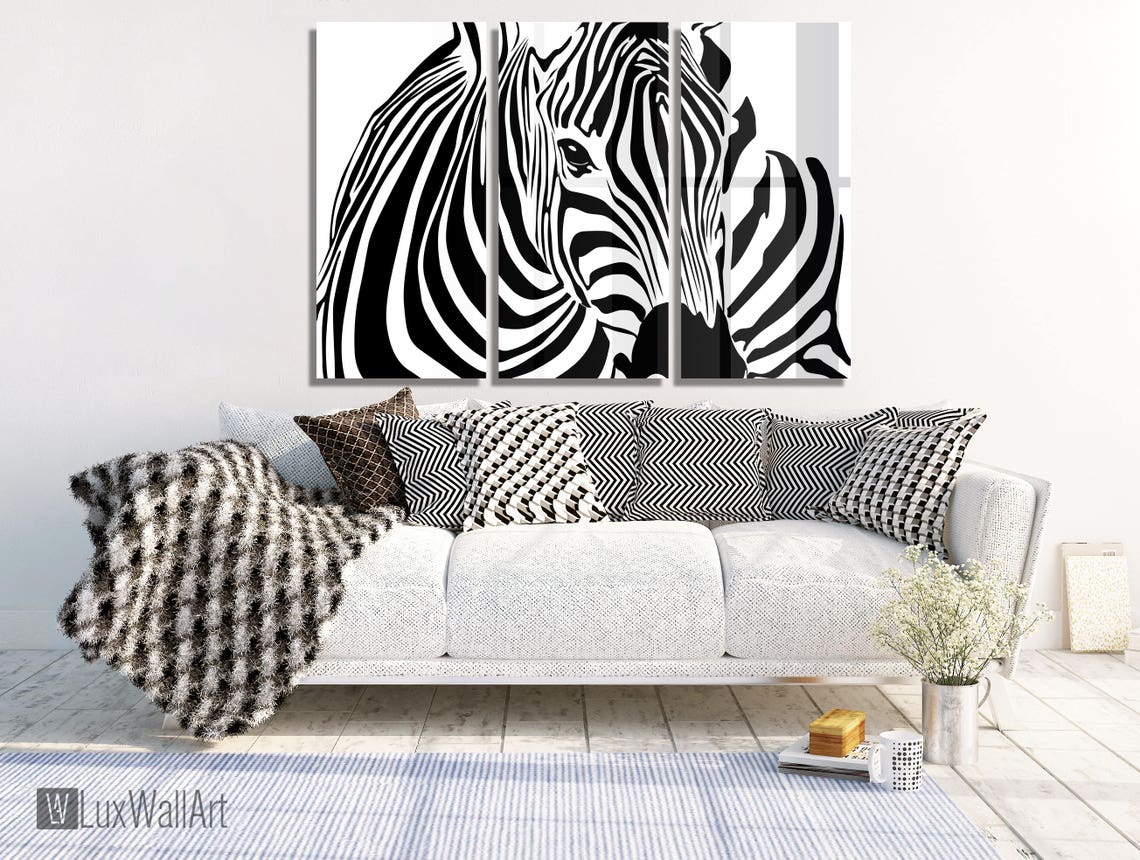 Zebra Metal Wall Art Print Ready to Hang - Etsy