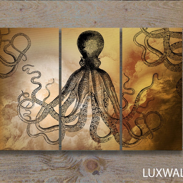 Octopus Triptych - Etsy
