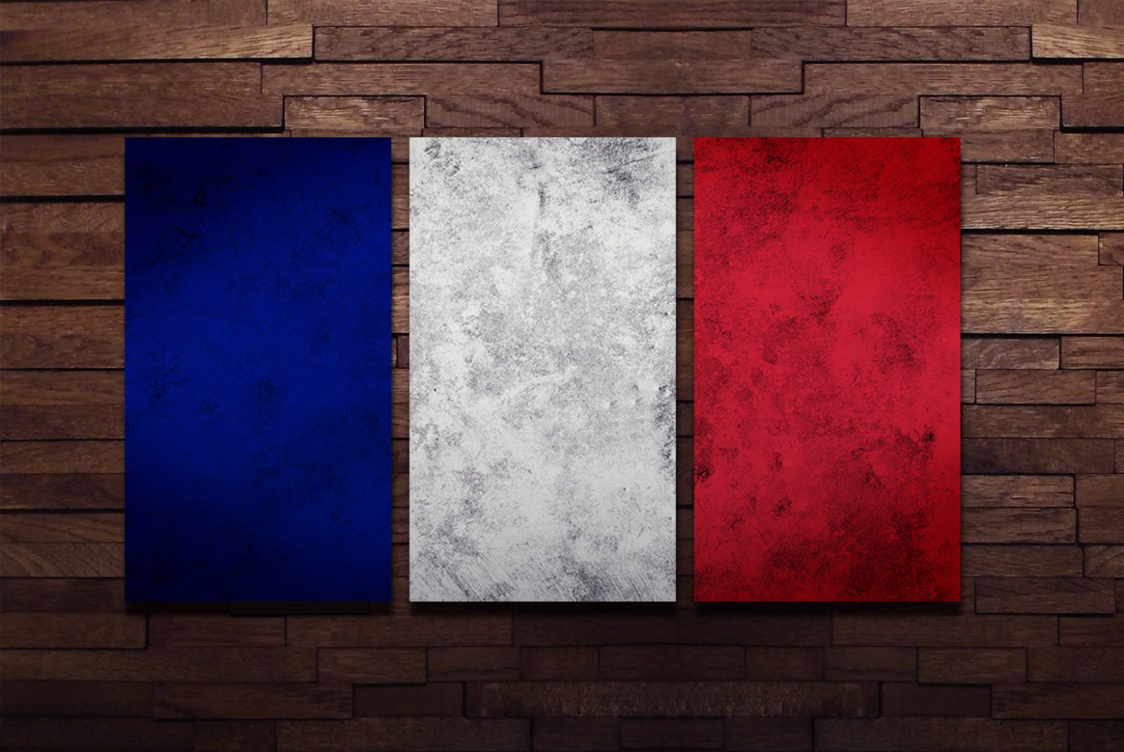 Triptych France Flag Hanging Rustic Worn Metal Wall Art Grunge - Etsy