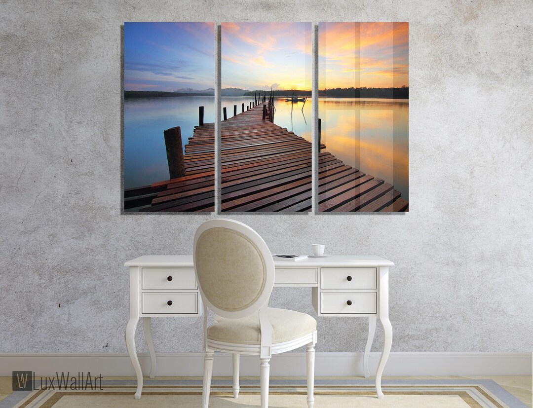Seaside Bridge Wall Art Metal Print Decor Ready to Hang - Etsy