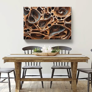 Abstract Wood Design on Canvas - Etsy