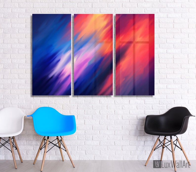 Abstract Smudge Paint Wall Art Metal Print Decor Ready to Hang | Etsy