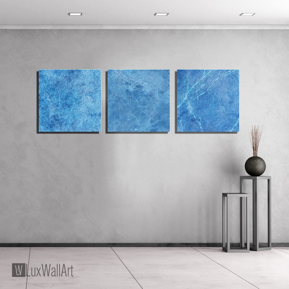 Fusion Blue Metal Wall Art Abstract Art Decor | Etsy
