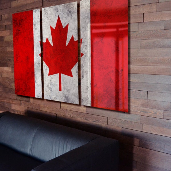 Canadian Rustic Flag - Etsy
