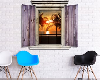 Ocean Window View Metal Print Decor Ready to Hang | Etsy