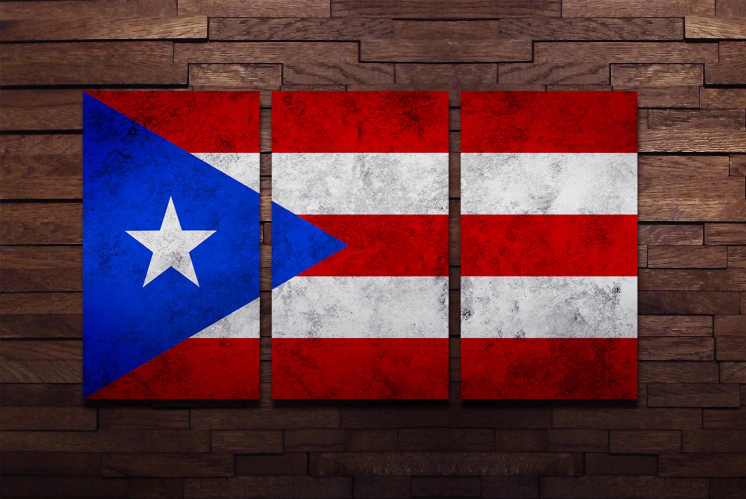 Puerto Rican Flag Poster Wall Art - Etsy