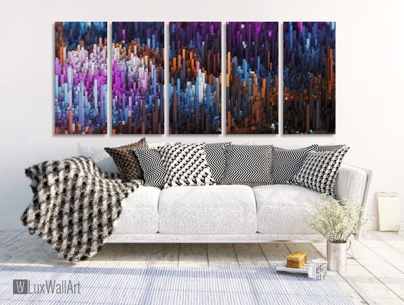 Topography Cube Model Wall Art Metal Print Decor Ready to Hang | Etsy