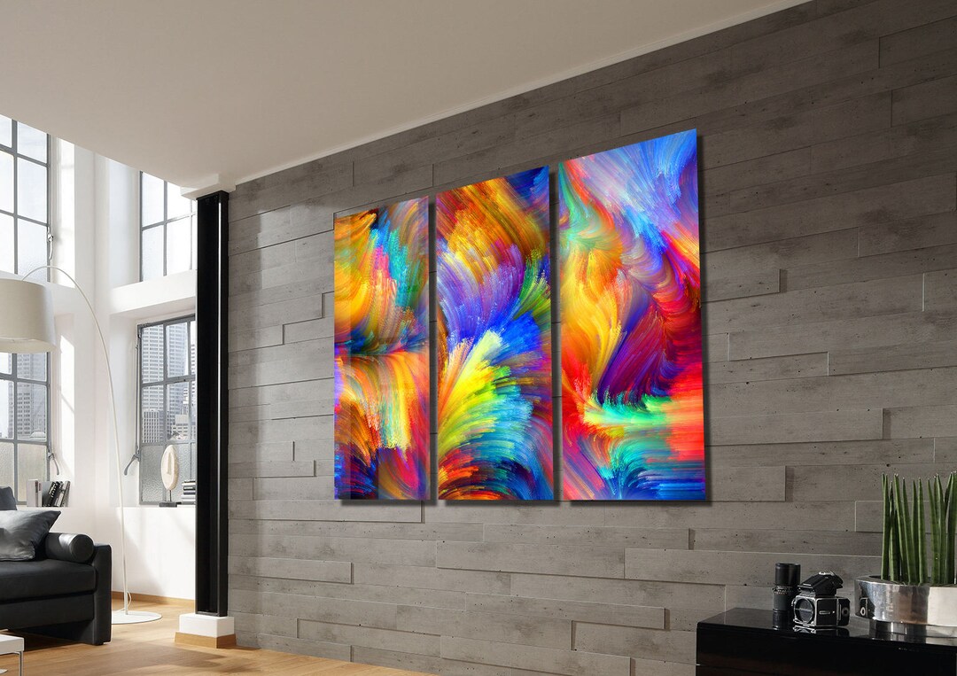 Colorful Strips Wall Art Metal Print Decor Ready to Hang - Etsy
