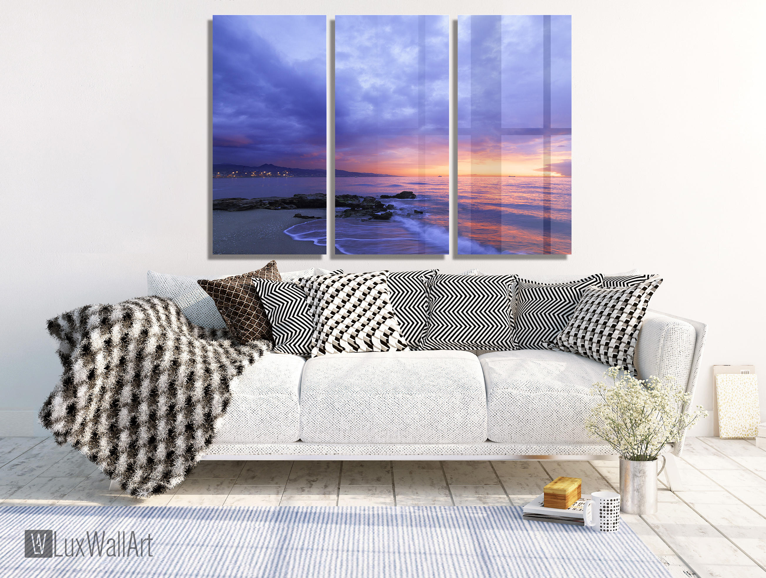 Beach Sundown Wall Art Metal Print Decor Ready to Hang - Etsy