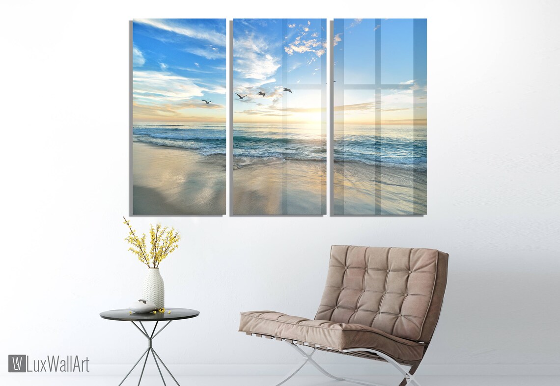 Sunrise Beach Wall Art Metal Print Decor Ready to Hang - Etsy