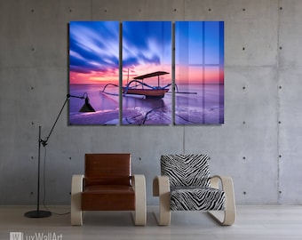 Beach Sundown Wall Art Metal Print Decor Ready to Hang - Etsy