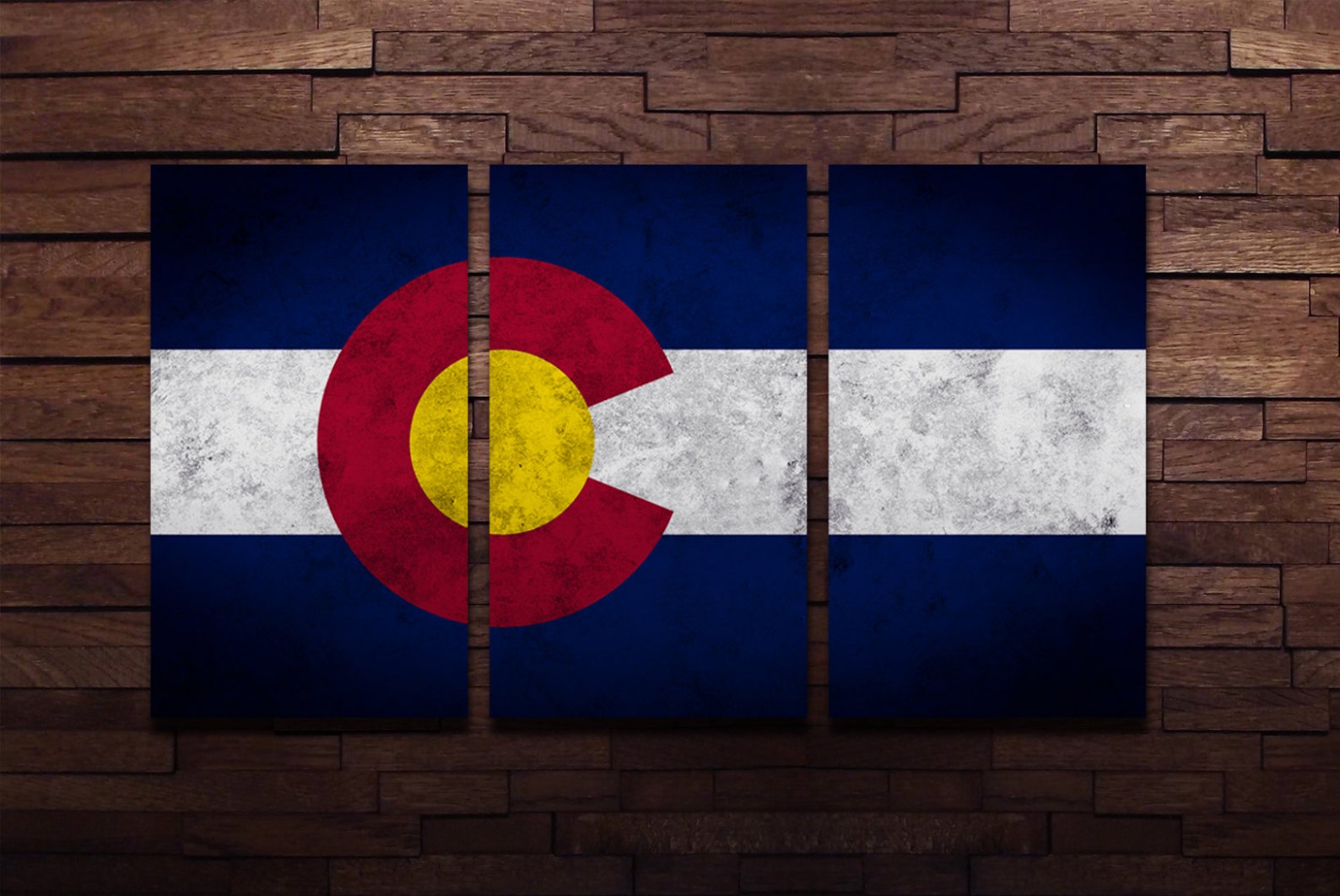 Colorado State Flag Wall Poster Art Hanging Rustic - Etsy