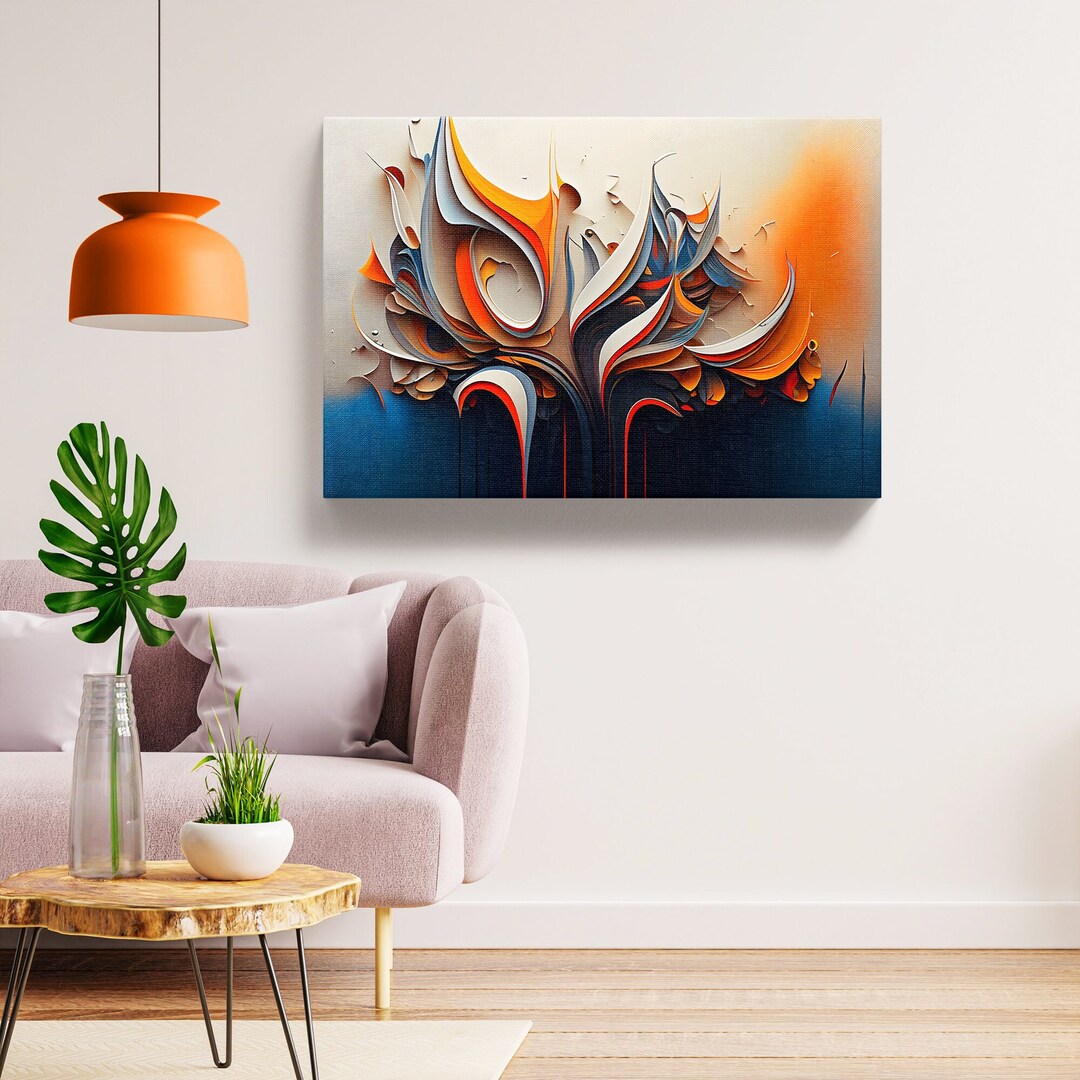 Canvas Print 3D Abstract Paint Design - Etsy