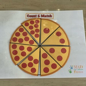 Pizza Count and Match Activity | Printable | INSTANT DOWNLOAD ...