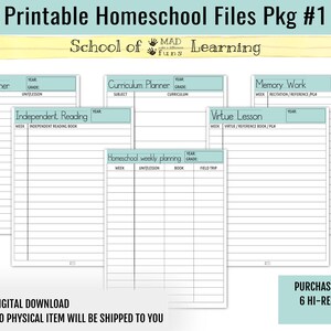 Homeschool Planning Files, Printable Lesson Unit Plan, Lesson Planner ...