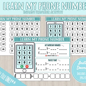 Learn Phone Number Printable Activity | About Me Busy Binder Phone ...