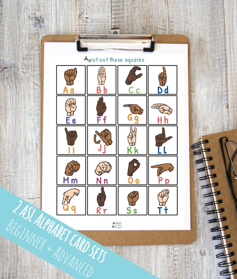 Learn Teach American Sign Language Letter Matching Game ASL | Etsy