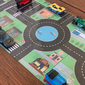 Toy Car Play Mat | INSTANT PRINTABLE DOWNLOAD | Kids Road Map Town ...