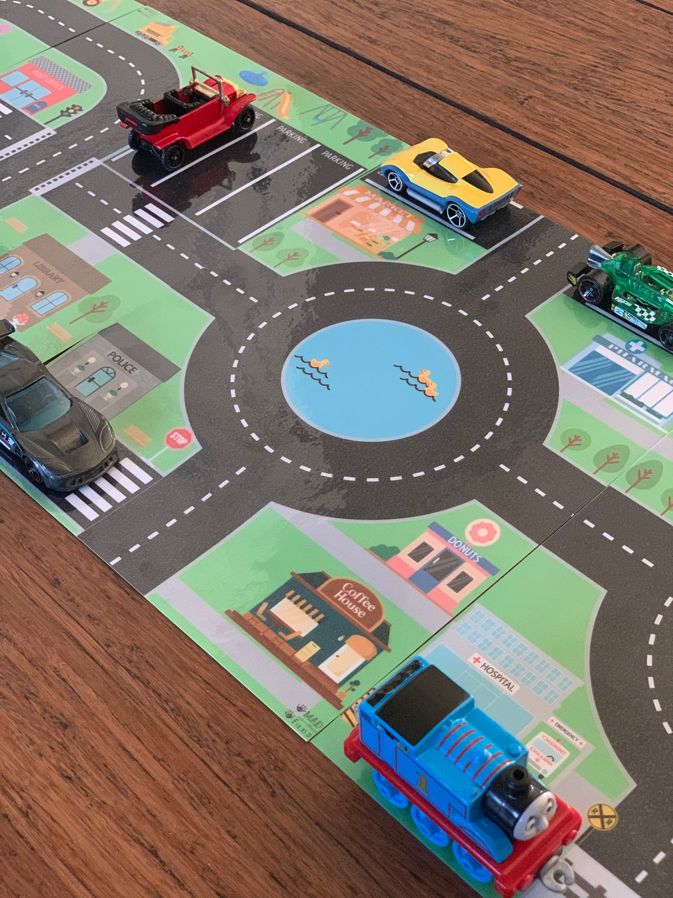 Toy Car Play Mat INSTANT PRINTABLE DOWNLOAD Kids Road Map - Etsy