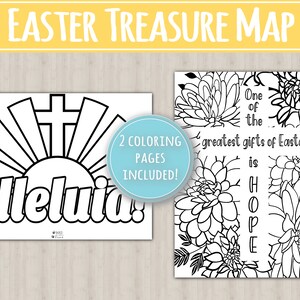 The Meaning of Easter Treasure Map Printable Coloring | Religious ...