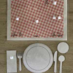 Placemat Table Setting Matching Activity |INSTANT PRINTABLE DOWNLOAD ...