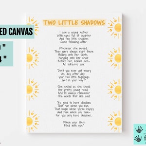 Two Little Shadows Poem Print, OR Three Kids, Four Kids, Five Kids ...