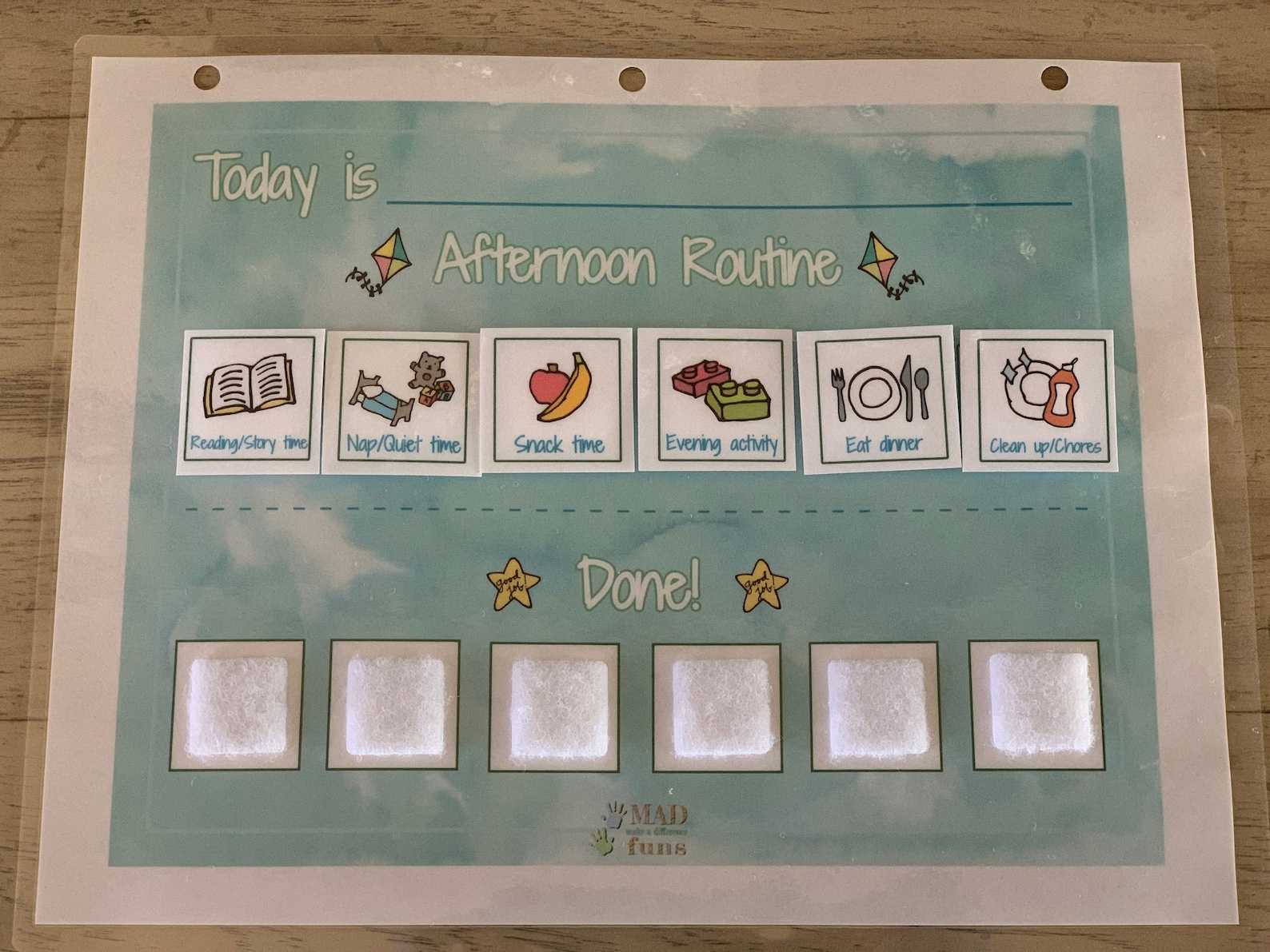 Afternoon Routine Chart for Toddlers toddler Matching | Etsy