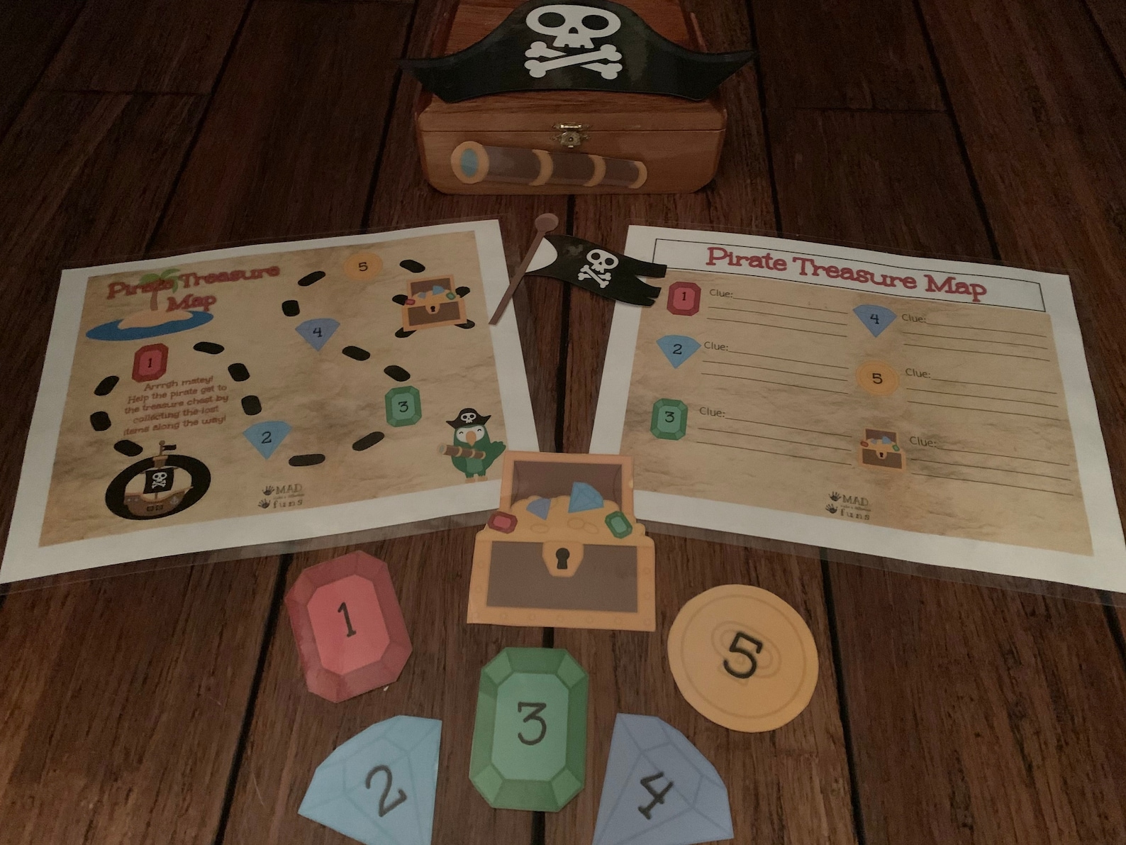 Customized Pirate Treasure Map Activity Ready SAME Day - Etsy
