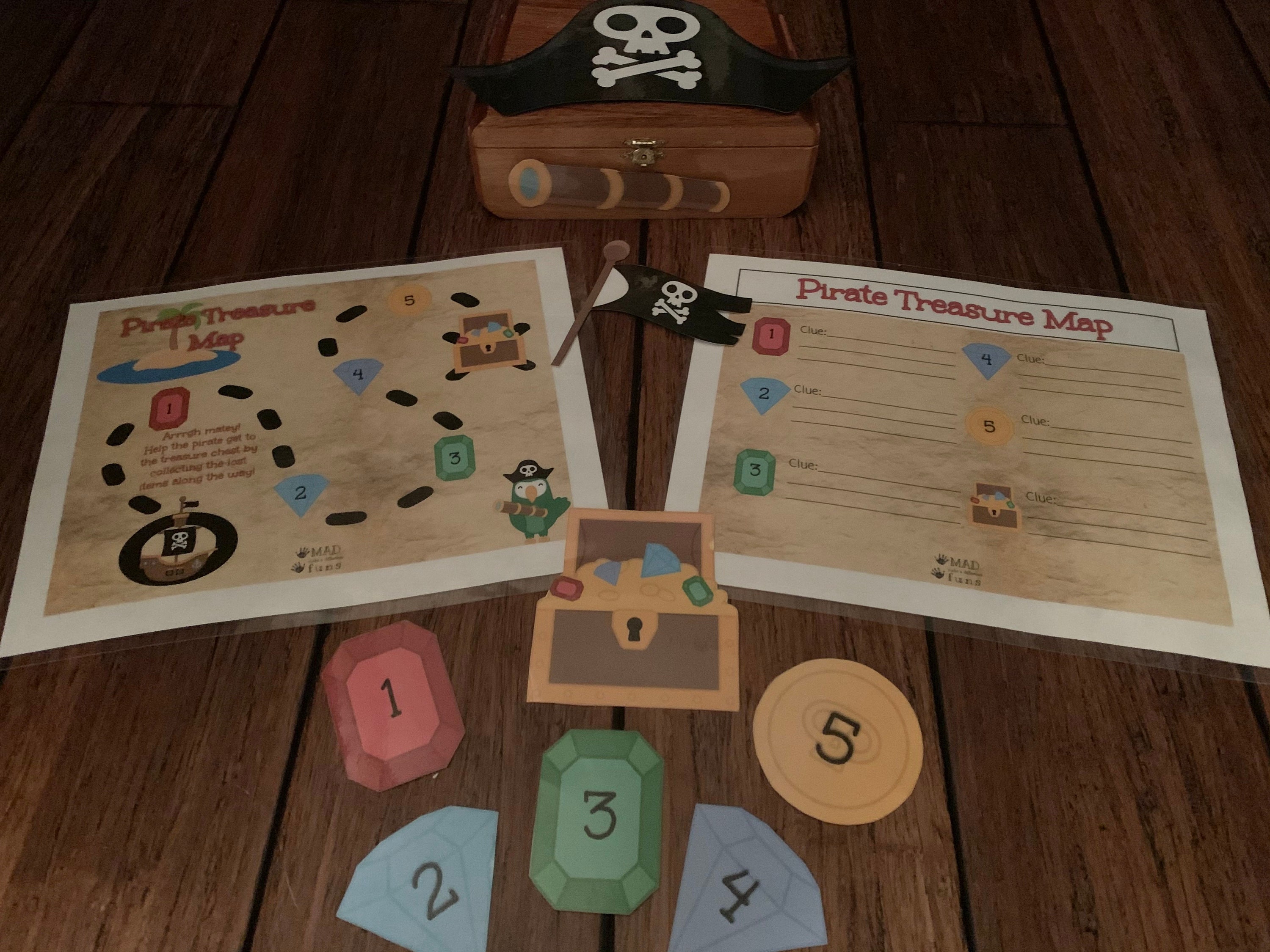Pirate Treasure Map Activity |INSTANT PRINTABLE DOWNLOAD| Scavenger ...