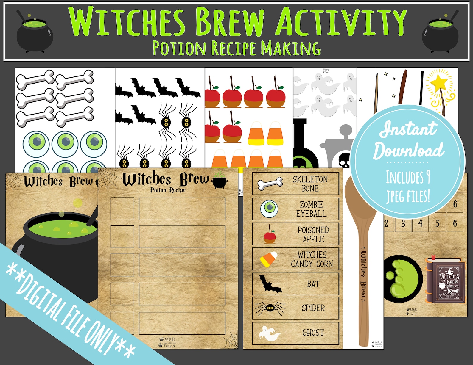 Witches Brew Potion Activity | INSTANT PRINTABLE DOWNLOAD | Halloween ...