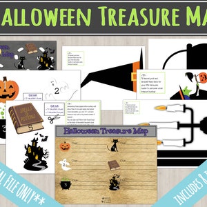 Halloween Treasure Map Activity |INSTANT PRINTABLE DOWNLOAD| Scavenger ...
