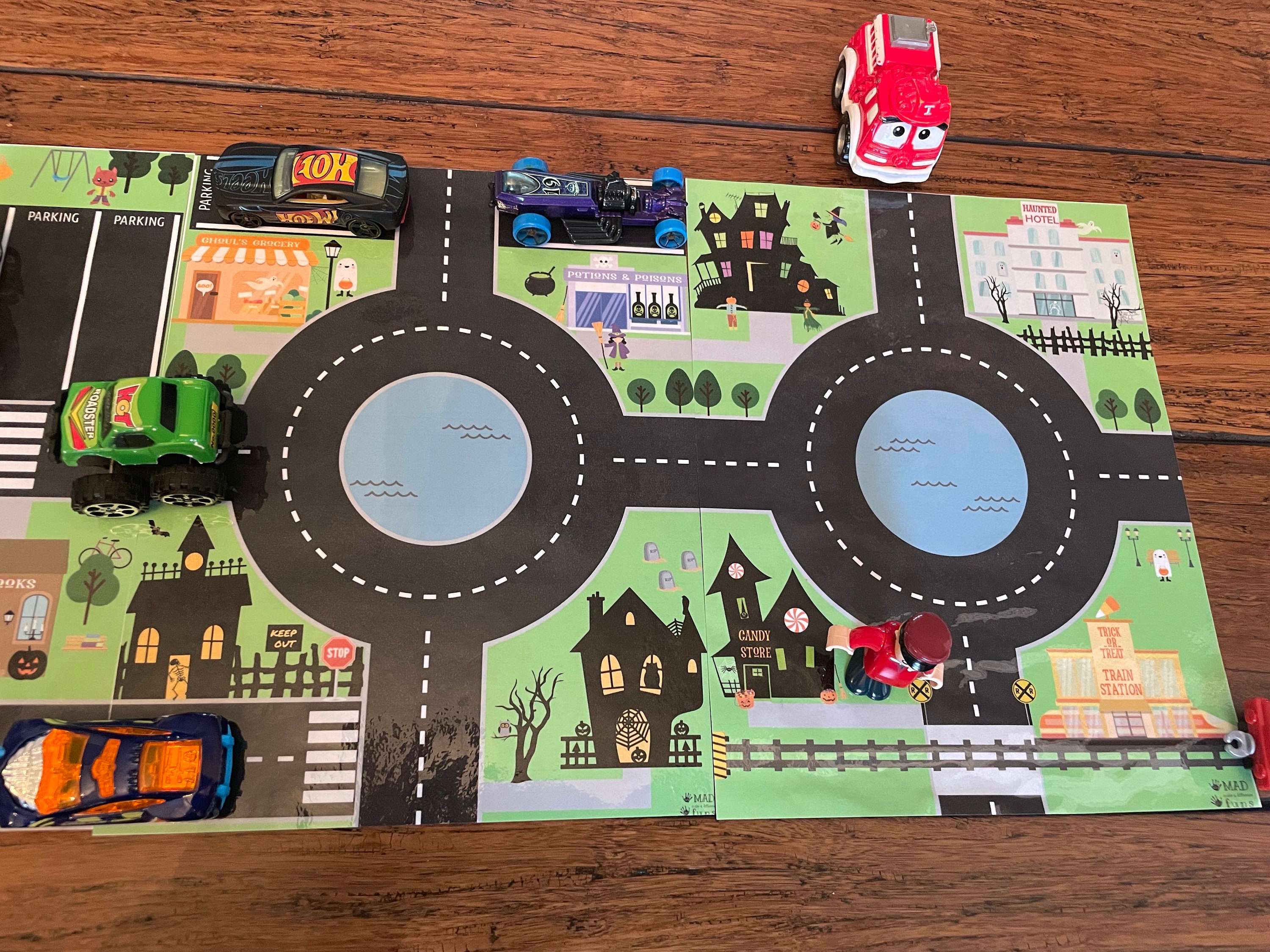Halloween Town Toy Car Play Mat INSTANT PRINTABLE DOWNLOAD | Etsy
