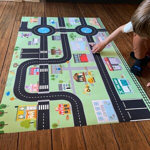 Personalized Toy Car Play Mat Large Size 46.5 X 30.5 Inches Poster ...