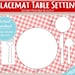 Placemat Table Setting Matching Activity INSTANT PRINTABLE - Etsy